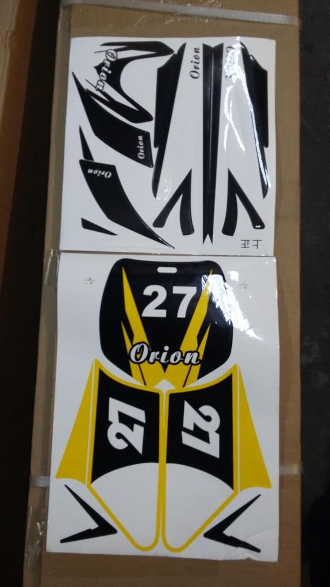 Dirt Bike Sticker Kit (Yellow) – Pocketbike SA