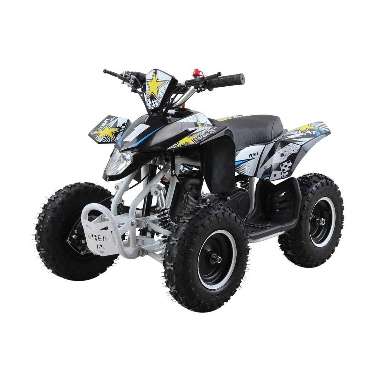 50cc 2 Stroke Air Cooled Rock Star Mini Quad Bike - Black (4-10 Years ...