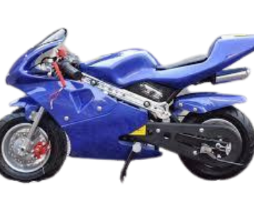 50cc 2 Stroke Air-cooled 3HP Pocketbike - Blue (Cag Model) Ages 4-13 Y ...