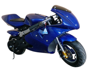 50cc 2 Stroke Air-cooled 3HP Pocketbike - Blue (Cag Model) Ages 4-13 Y ...